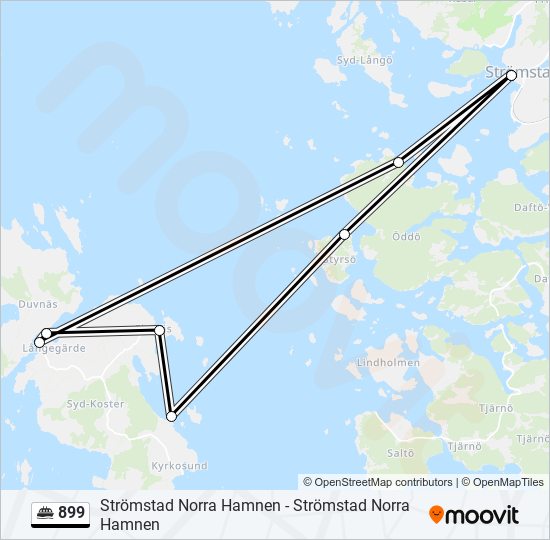 899 Rutt: Tidtabeller, Hållplatser & Kartor - Strömstad Norra Hamnen ...