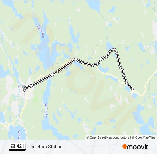 421 Route: Schedules, Stops & Maps - Hällefors Station (Updated)