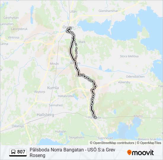 807 Route: Schedules, Stops & Maps - Usö S:A Grev Roseng (Updated)
