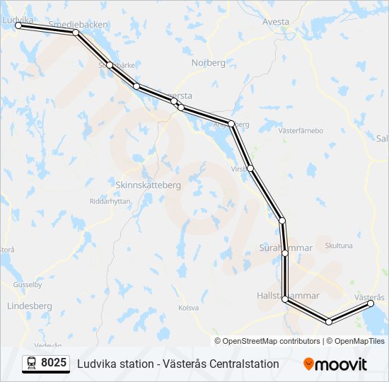 8025 Route: Schedules, Stops & Maps - Västerås Centralstation (Updated)