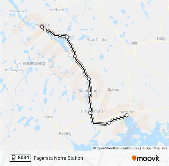 8034 Route: Schedules, Stops & Maps - Fagersta Norra Station (Updated)
