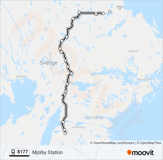 8177 Route: Schedules, Stops & Maps - Mjölby Station (Updated)