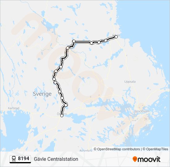8194 Route: Schedules, Stops & Maps - Gävle Centralstation (Updated)