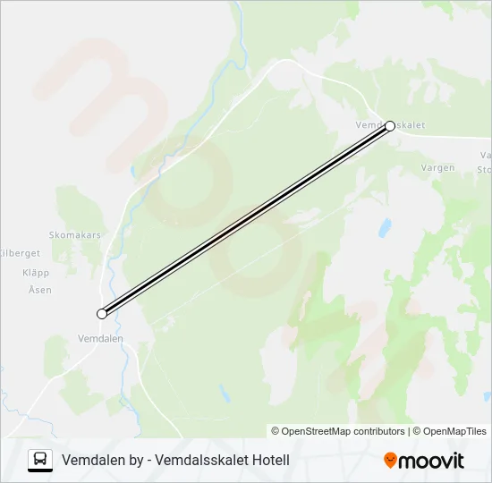 VEMDALEN BY VEMDALSSKALET HOTELL Route: Schedules, Stops & Maps ...