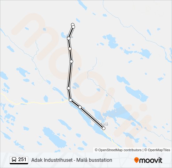 251 Rutt: Tidtabeller, Hållplatser & Kartor - Björkland (Uppdaterat)