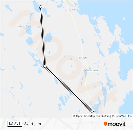 751 Route: Schedules, Stops & Maps - Svarttjärn (Updated)