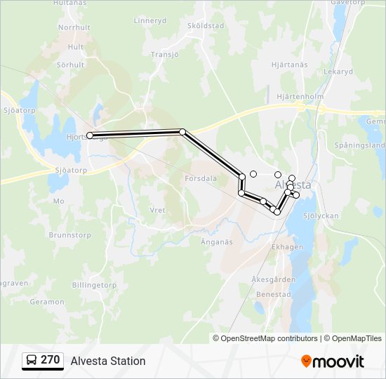 270 Route: Schedules, Stops & Maps - Alvesta Station (Updated)