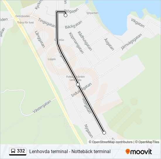 332 Route: Schedules, Stops & Maps - Lenhovda Kalmarvägen (Updated)
