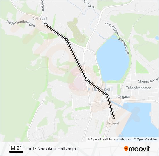21 Route: Schedules, Stops & Maps - Lidl (Updated)