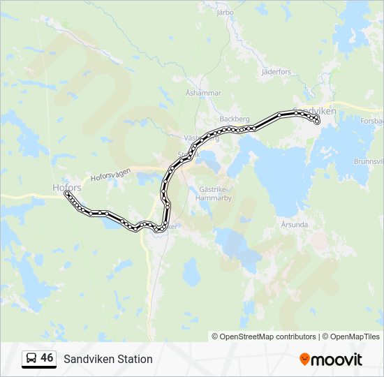 46 Route: Schedules, Stops & Maps - Sandviken Station (Updated)