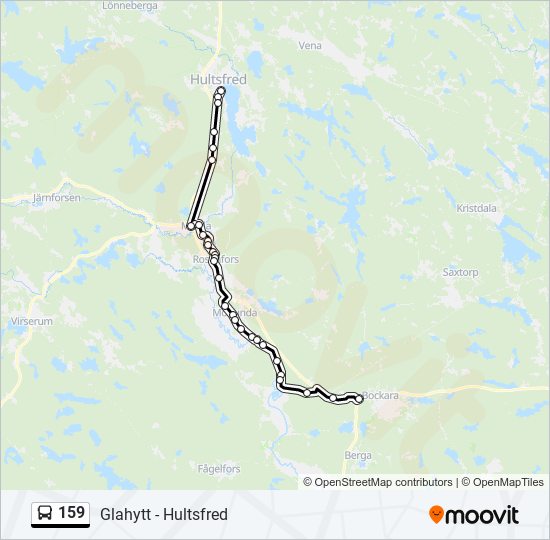 159 Rutt: Tidtabeller, Hållplatser & Kartor - Glahytt (Uppdaterat)