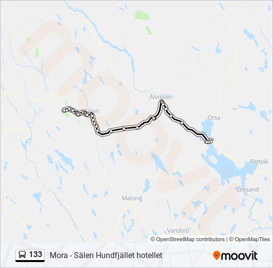 133 Route: Schedules, Stops & Maps - Sälen Hundfjället Hotellet (Updated)