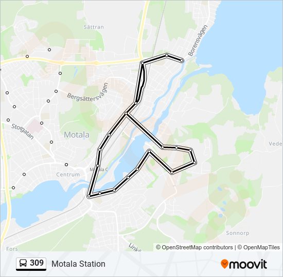 309 Route: Schedules, Stops & Maps - Motala Station (Updated)