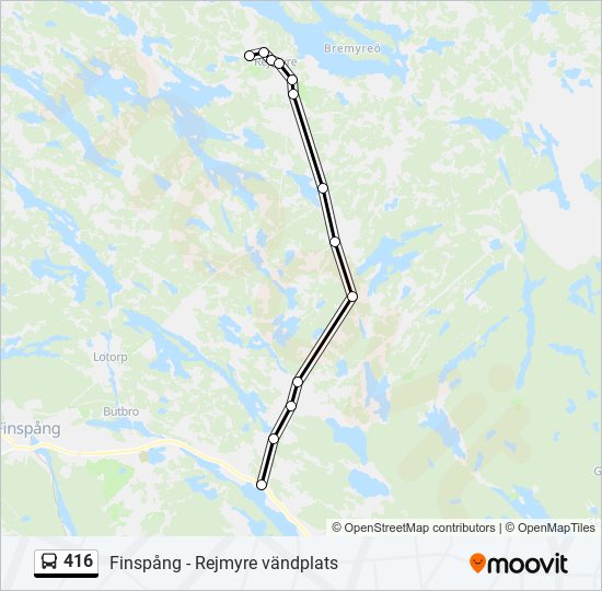 416 Rutt: Tidtabeller, Hållplatser & Kartor - Vistinge (Uppdaterat)