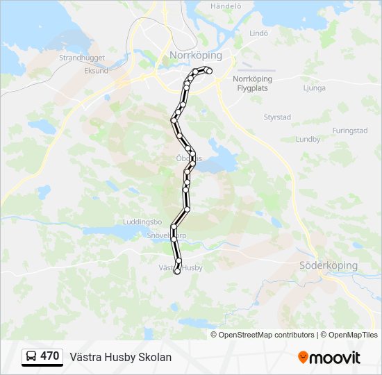 470 Route: Schedules, Stops & Maps - Västra Husby Skolan (Updated)