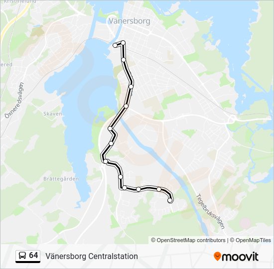 64 Route: Schedules, Stops & Maps - Vänersborg Centralstation (Updated)