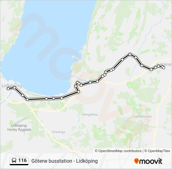 116 Route: Schedules, Stops & Maps - Götene Busstation (Updated)