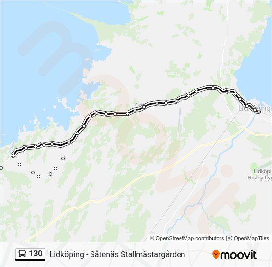 130 Route: Schedules, Stops & Maps - Lidköping Station (Updated)