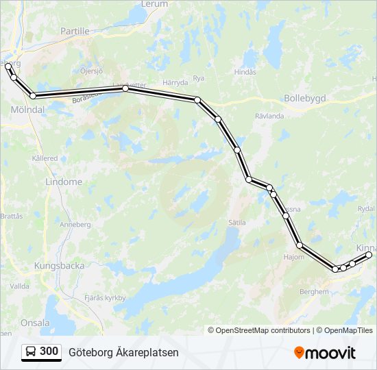 300 Route: Schedules, Stops & Maps - Göteborg Åkareplatsen (Updated)