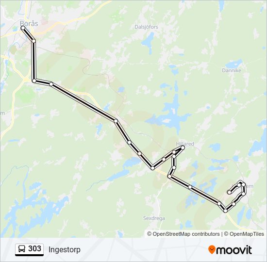 303 Route: Schedules, Stops & Maps - Ingestorp (Updated)