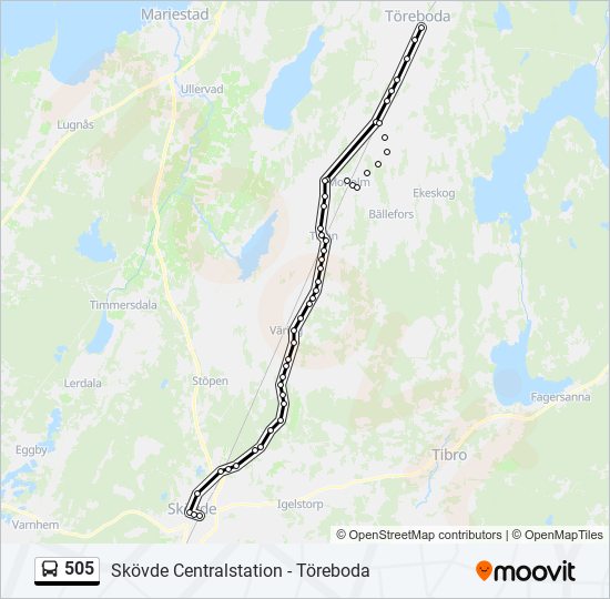 505 Route: Schedules, Stops & Maps - Skövde Centralstation (Updated)