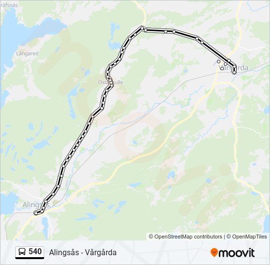 540 Route: Schedules, Stops & Maps - Alingsås Station (Updated)