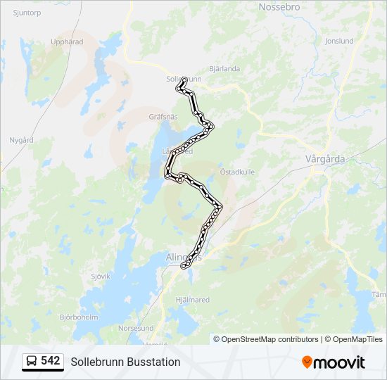 542 Route: Schedules, Stops & Maps - Sollebrunn Busstation (Updated)