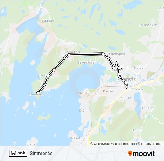 566 Route: Schedules, Stops & Maps - Simmenäs (Updated)