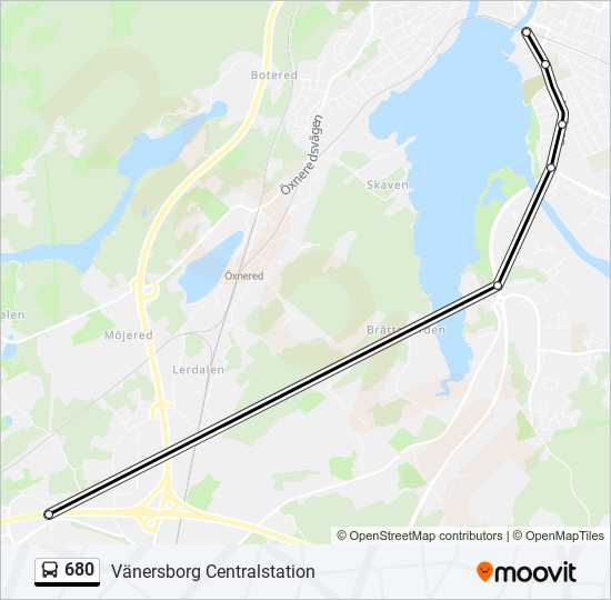680 Route: Schedules, Stops & Maps - Vänersborg Centralstation (Updated)