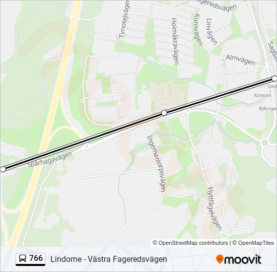 766 Route: Schedules, Stops & Maps - Lindome Station (Updated)