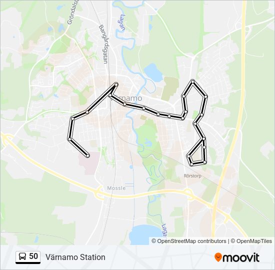 50 Route: Schedules, Stops & Maps - Värnamo Station (Updated)