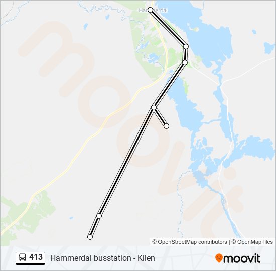 413 Route: Schedules, Stops & Maps - Hammerdal Busstation (Updated)