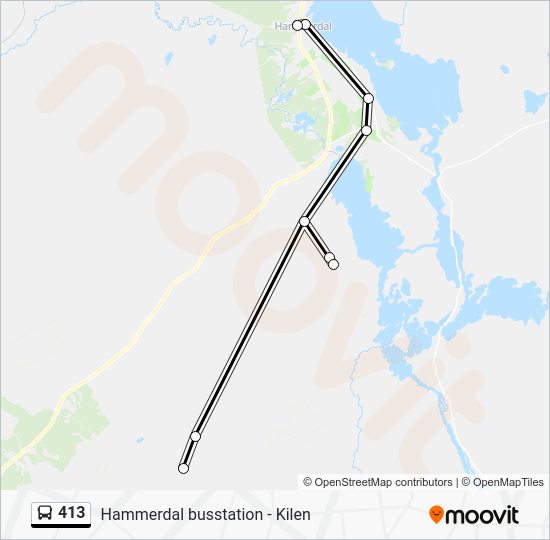 413 Route: Schedules, Stops & Maps - Hammerdal Busstation (Updated)