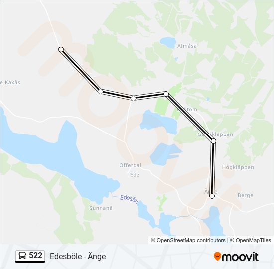 522 Rutt: Tidtabeller, Hållplatser & Kartor - Söderåsen (Uppdaterat)