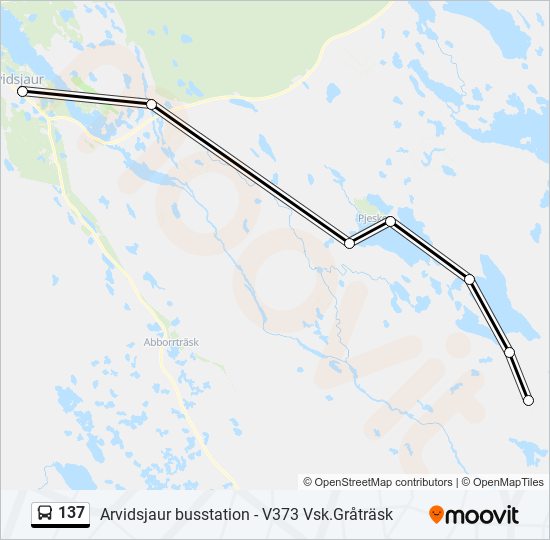 137 Route: Schedules, Stops & Maps - V373 Vsk.Gråträsk (Updated)
