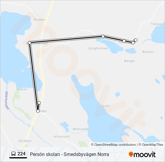 224 Route: Schedules, Stops & Maps - Sundom Bygdegården (Updated)