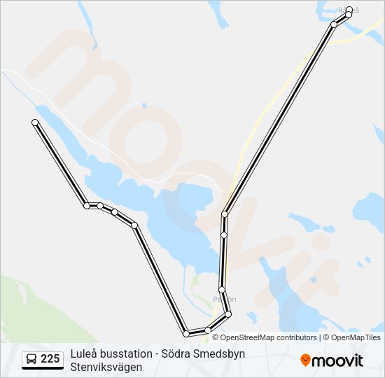 225 Route: Schedules, Stops & Maps - Råneå Busstation (Updated)