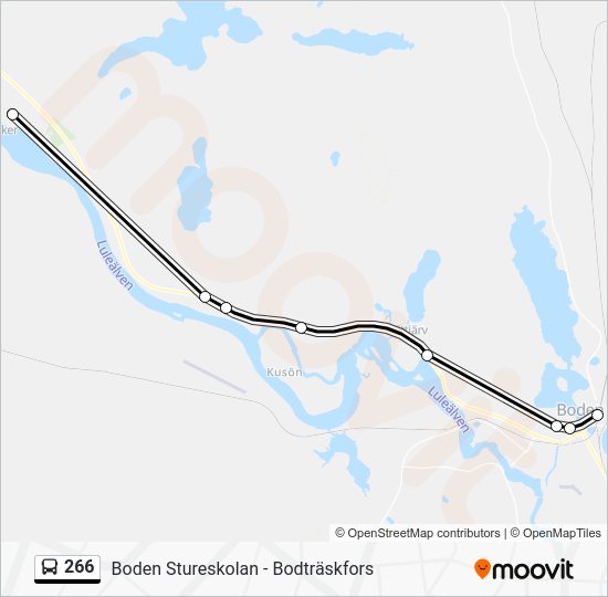 266 Route: Schedules, Stops & Maps - Boden C/Resecentrum (Updated)