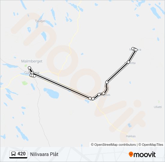 420 Route: Schedules, Stops & Maps - Nilivaara Plåt (Updated)