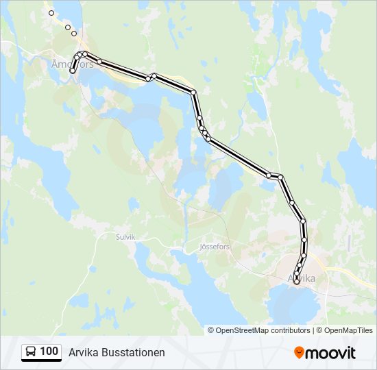 100 Route: Schedules, Stops & Maps - Arvika Busstationen (Updated)