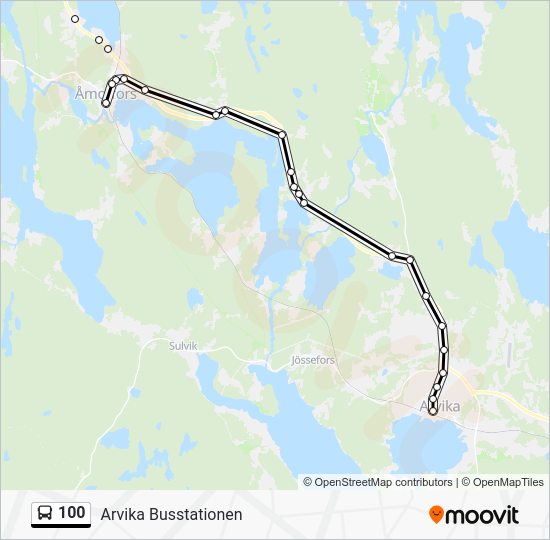 100 Route: Schedules, Stops & Maps - Arvika Busstationen (Updated)