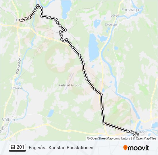 201 Route: Schedules, Stops & Maps - Fagerås Station (Updated)