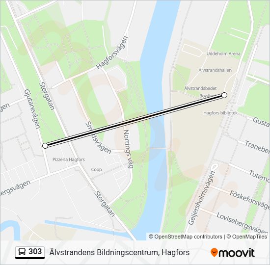 303 Route: Schedules, Stops & Maps - Älvstrandens Bildningscentrum ...