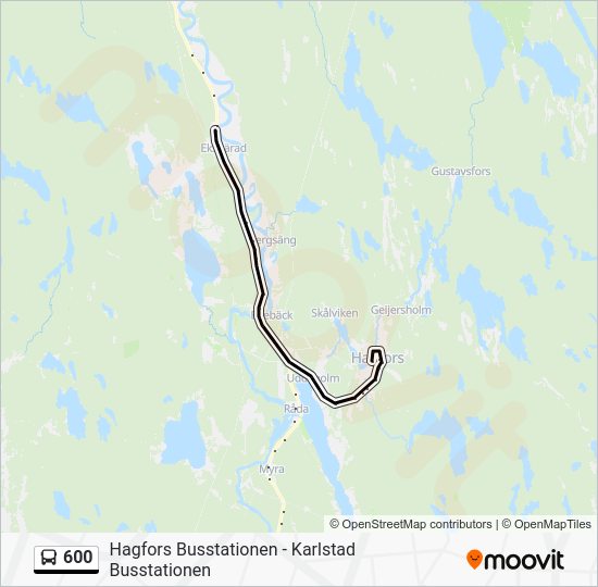 600 Route: Schedules, Stops & Maps - Hagfors Busstationen (Updated)