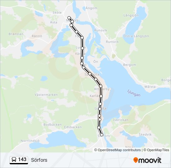 143 Rutt: Tidtabeller, Hållplatser & Kartor - Sörfors (Uppdaterat)