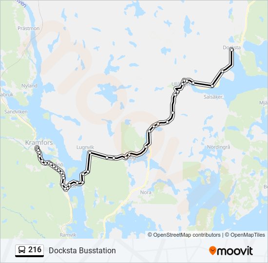 216 Route: Schedules, Stops & Maps - Docksta Busstation (Updated)