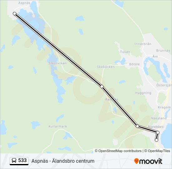 533 Route: Schedules, Stops & Maps - Älandsbro Skola (Updated)