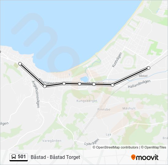501 Rutt: Tidtabeller, Hållplatser & Kartor - Båstad Station (Uppdaterat)