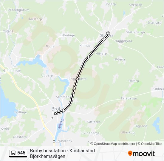 545 Route: Schedules, Stops & Maps - Broby Busstation (Updated)