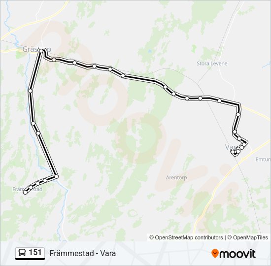 151 Route: Schedules, Stops & Maps - Främmestad (Updated)